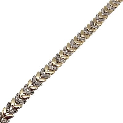 Lot 314 - FAS Diamond Gold Over Sterling Silver Tennis Bracelet 18.3 G ...
