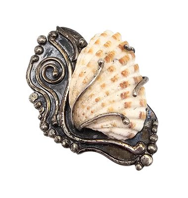 Lot 44 - Liz Horn & Ron Zukor Vintage Sea Shell Sterling Silver ...