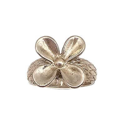 Lot 579 - Carolyn Pollack Relios Sterling Silver Flower Ring Sz 7.5 7.7 ...