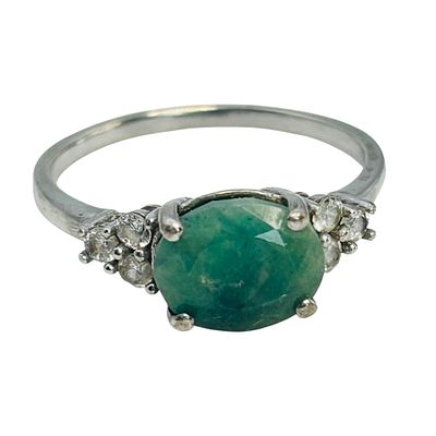 Lot 79 - STAUER Emerald Ring Size 10, 2.77 G | Retro Roadshow Auctions