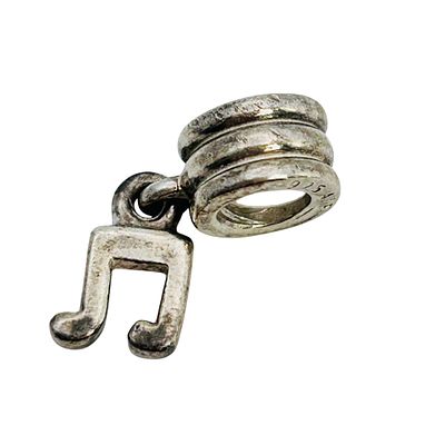 Lot 230 - Pandora Sterling Music Note Charm 1.85 G | Retro Roadshow ...