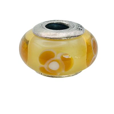 Lot 233 - Pandora Sterling Yellow Flower Charm 3.68 G | Retro Roadshow ...