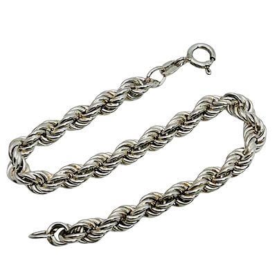 Lot 302 - BIRKS Italy Sterling Twisted Chain Bracelet 6.82 G | Retro ...