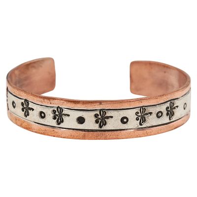 Lot 40 - Charlene Little Navajo Sterling Silver and Copper Cuff ...