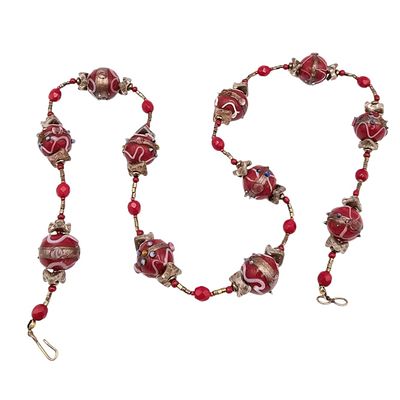 Lot 363 - Vintage Red Wedding Cake Bead Necklace | Retro Roadshow