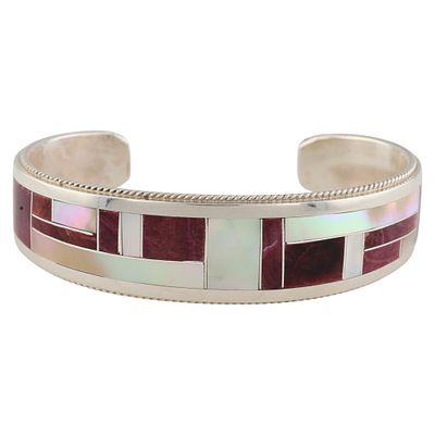 Lot 276 - R&G Booqa Zuni Sterling Multi-Stone Inlay Cuff Bracelet ...