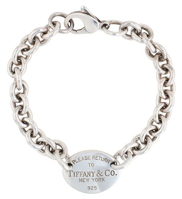 Lot 168 - Tiffany & Co. Sterling Return to Tiffany Oval Tag Bracelet ...