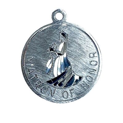 Lot 344 - Vintage "Matron of Honor" Sterling Silver Engraved Charm, 2 ...