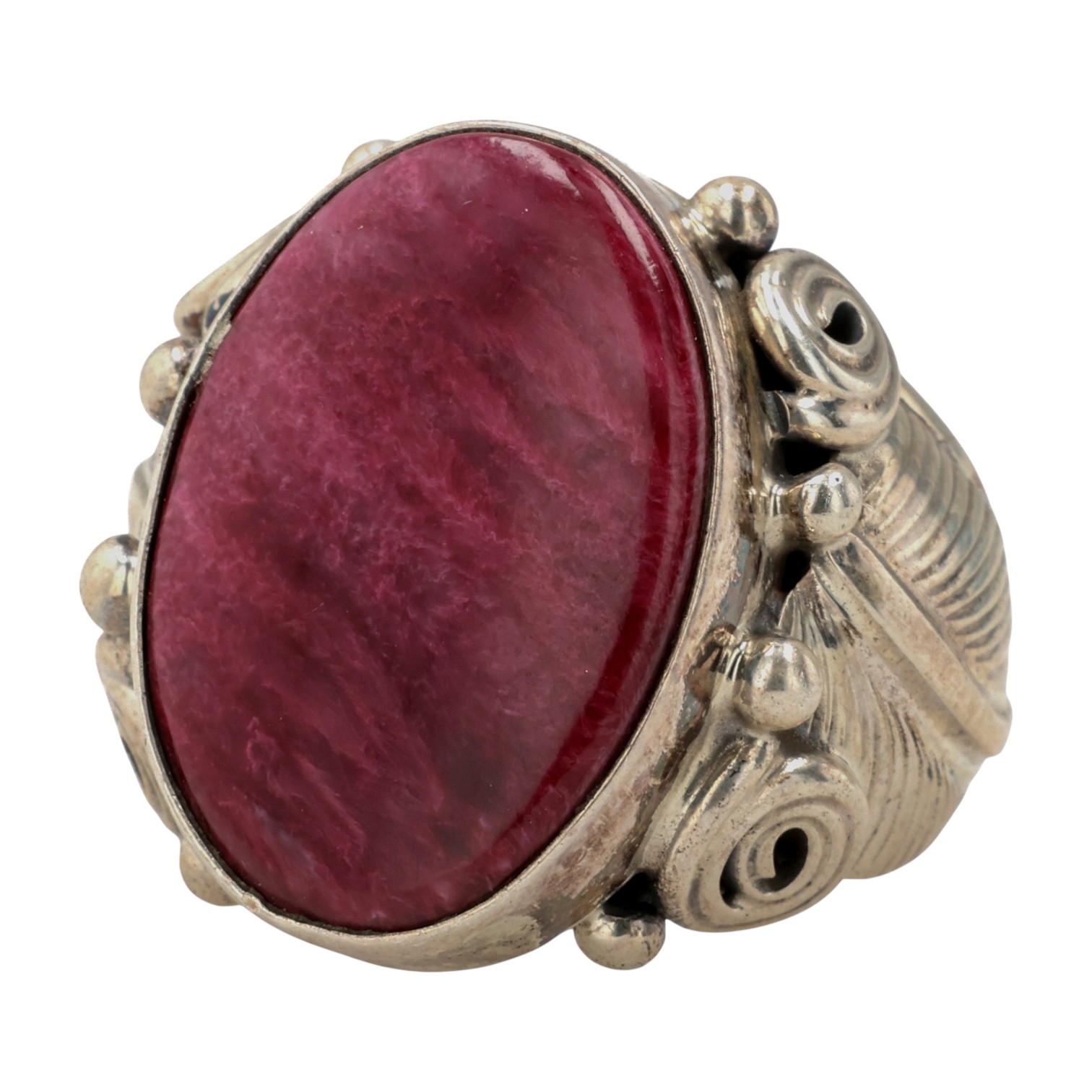 Lot 183 - Darrell Morgan Navajo Sterling Spiny Oyster Ring Sz 6 | Retro ...