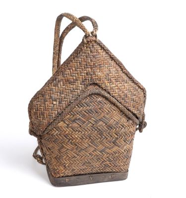 Lot 148 – Vintage Filipino Rattan & Bamboo Lidded Backpack – Scollard ...