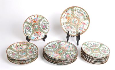 Lot 258 – Nineteen Chinese Rose Canton Plates, Qing Dynasty – Scollard ...