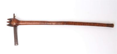 Lot 33 – African Adze Trident Head Axe, Uganda Acholi Peoples ...