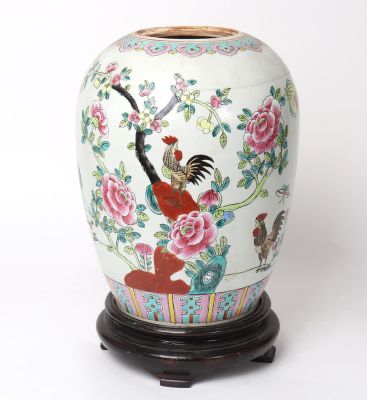 Lot 284 – Chinese Famille Rose Medallion Vase, Early Republic Period ...