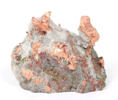 Lot 197 – Natural Raw Copper with Quartz Basalt, 1557 grams – Scollard ...