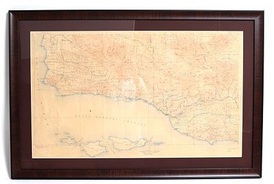 Lot 269 – Framed Map of Santa Barbara, US Geological Survey – Scollard ...