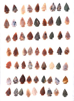 Lot 71 – Wonderful Collection of 63 Miwok Tribe Arrowheads – Scollard ...