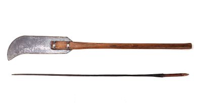 Lot 32 – Bill Hook Axe & Massai Spear Head – Scollard Auctions