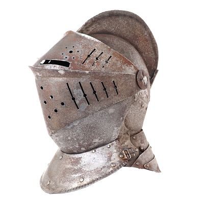 Lot 140 – European Medieval Style Close Helm, 17th c. style – Scollard ...