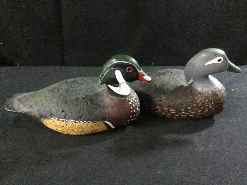 Lot 173 - Carved Cork Duck Decoys | Seminole Estate Auctions