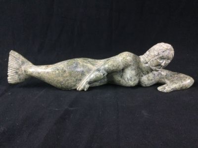 Lot 97 - Carved Stone Mermaid | Seminole Estate Auctions