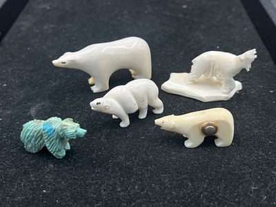 Lot 38 - Carved Ivory Animals and Turquoise | Seminole Estate Auctions