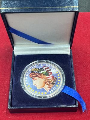 Lot 120 - 1921 Colorized Morgan Dollar | Seminole Estate Auctions