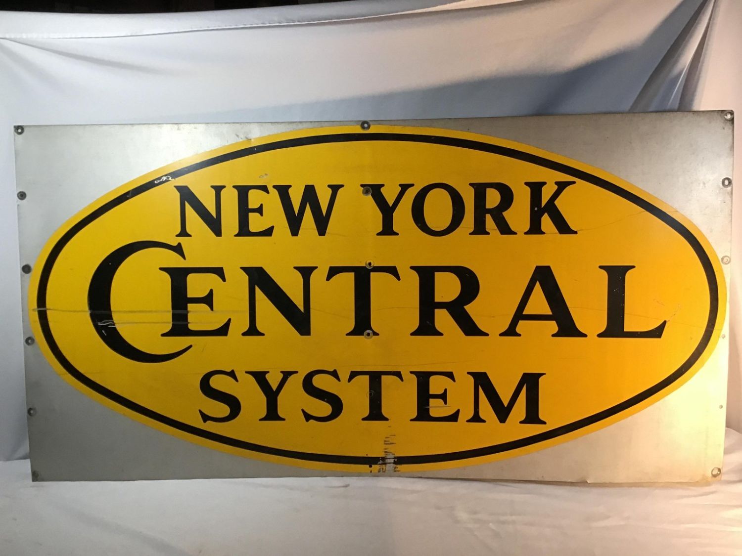 Lot 1 - New York Central system railroad sign Measures 4 ft â€™ x ...