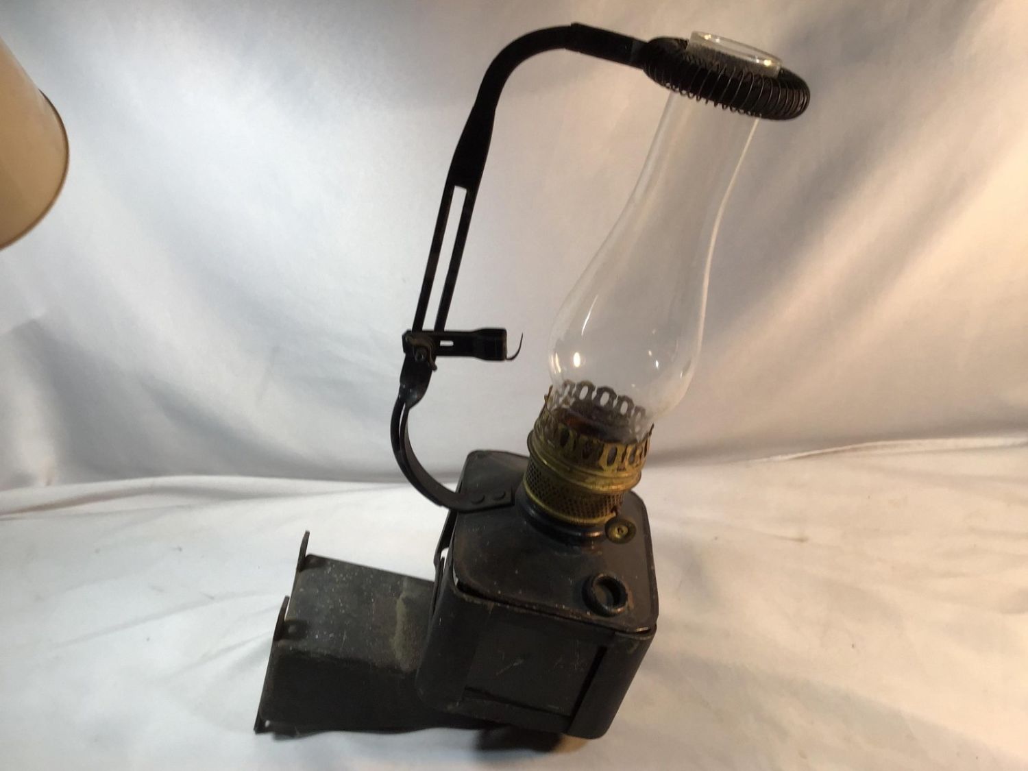 Lot 32 - Early railroad car lantern and mounting | The Lodge Auction House