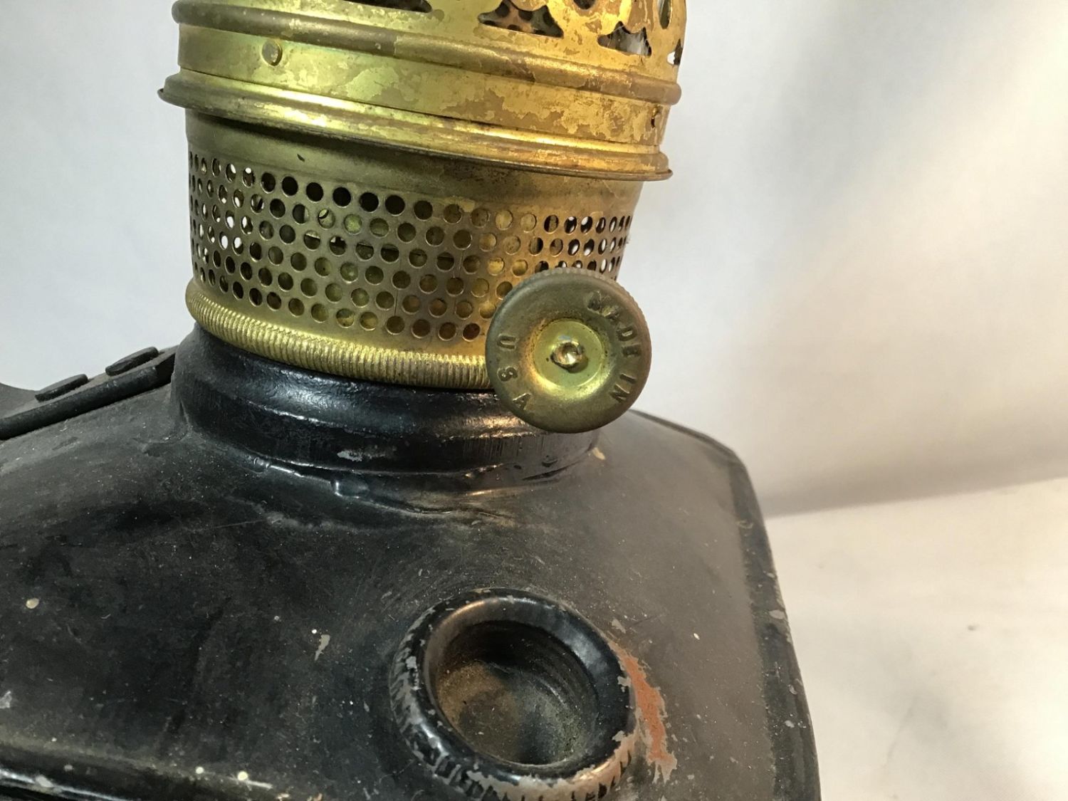 Lot 32 - Early railroad car lantern and mounting | The Lodge Auction House