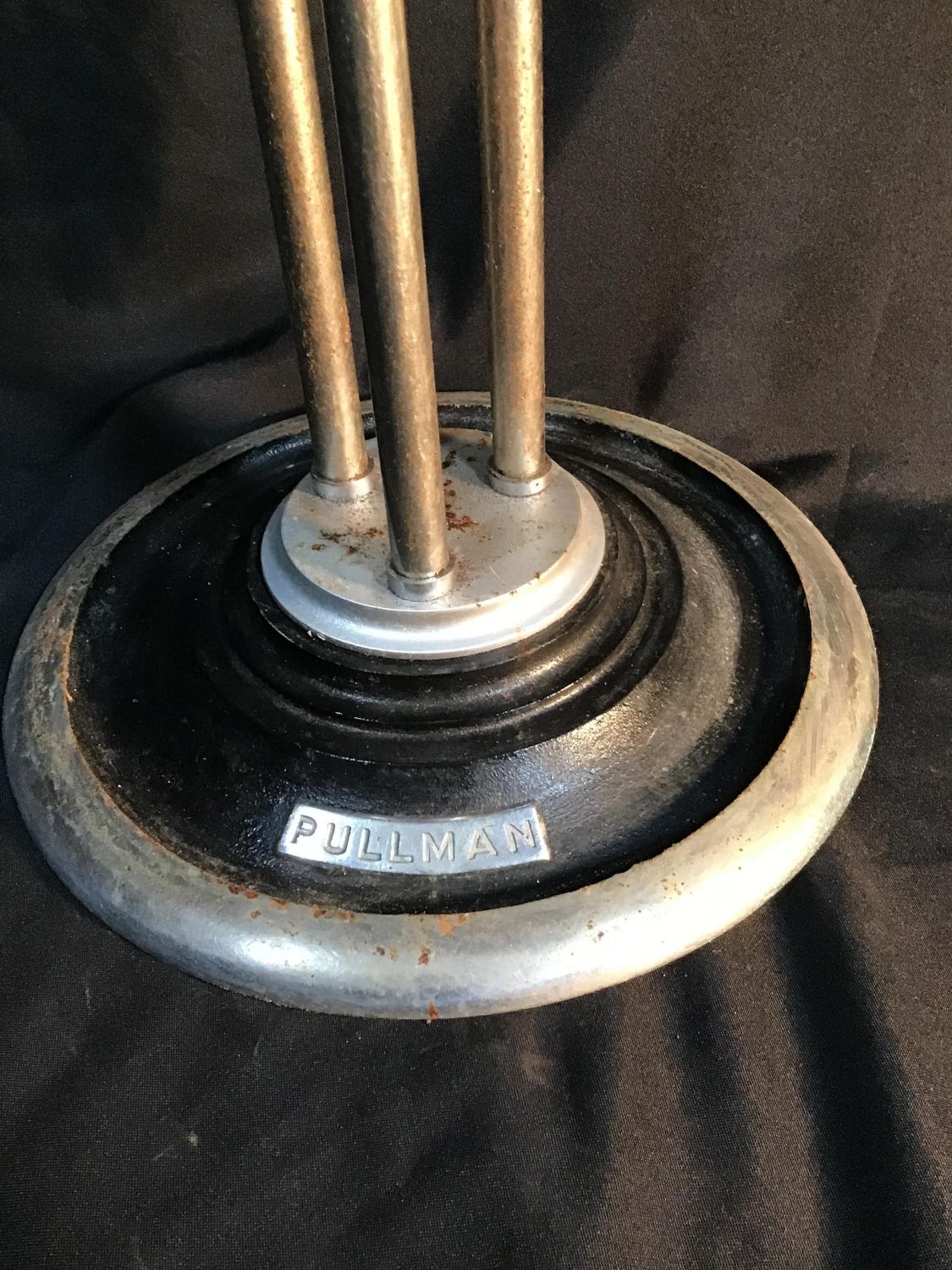 Lot 103 – Vintage railroad table with ashtray, Height is 28 inches tall ...