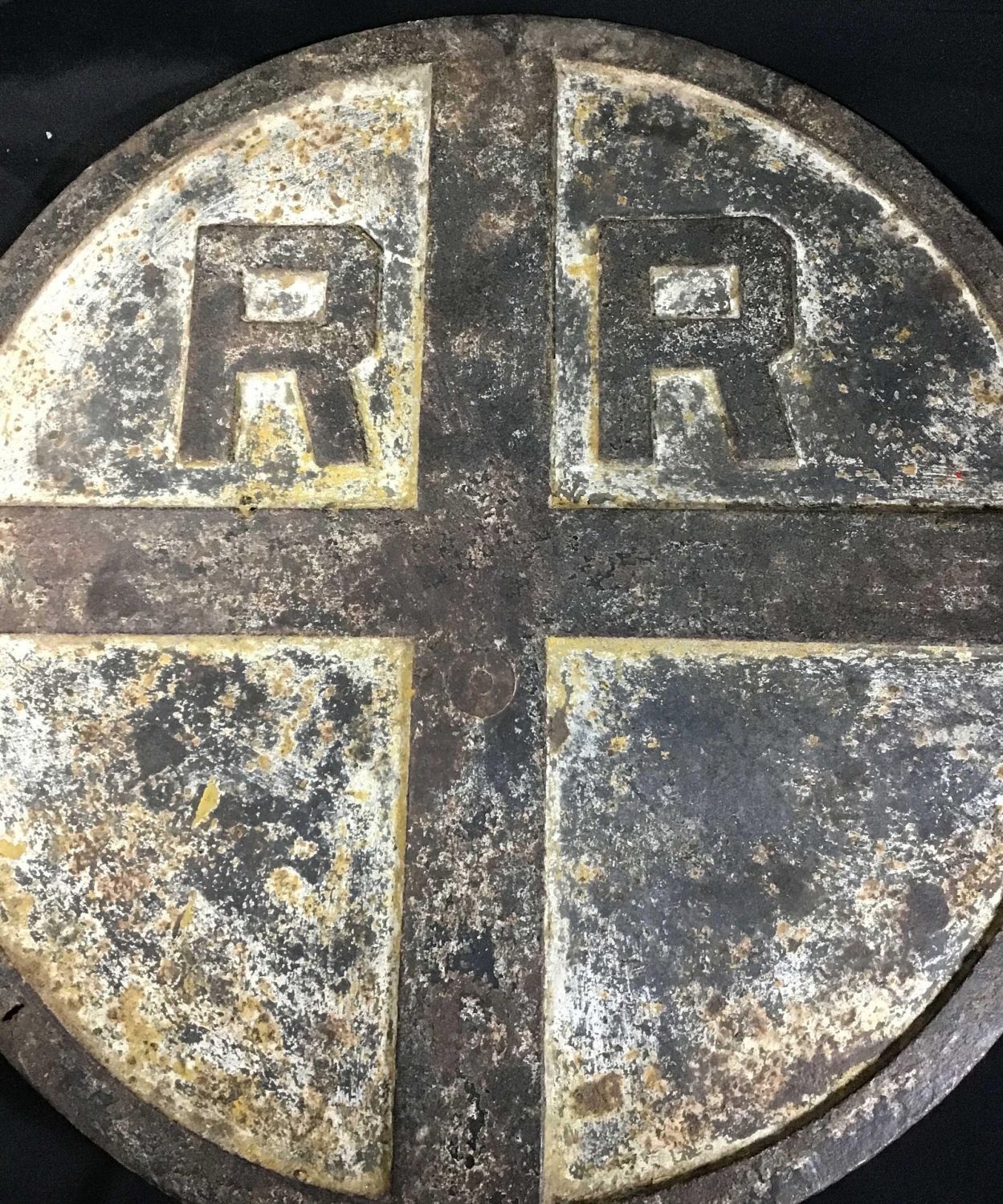 Lot 1 - Vintage Cast iron railroad sign, Measures 24 Inches, weight 75 ...