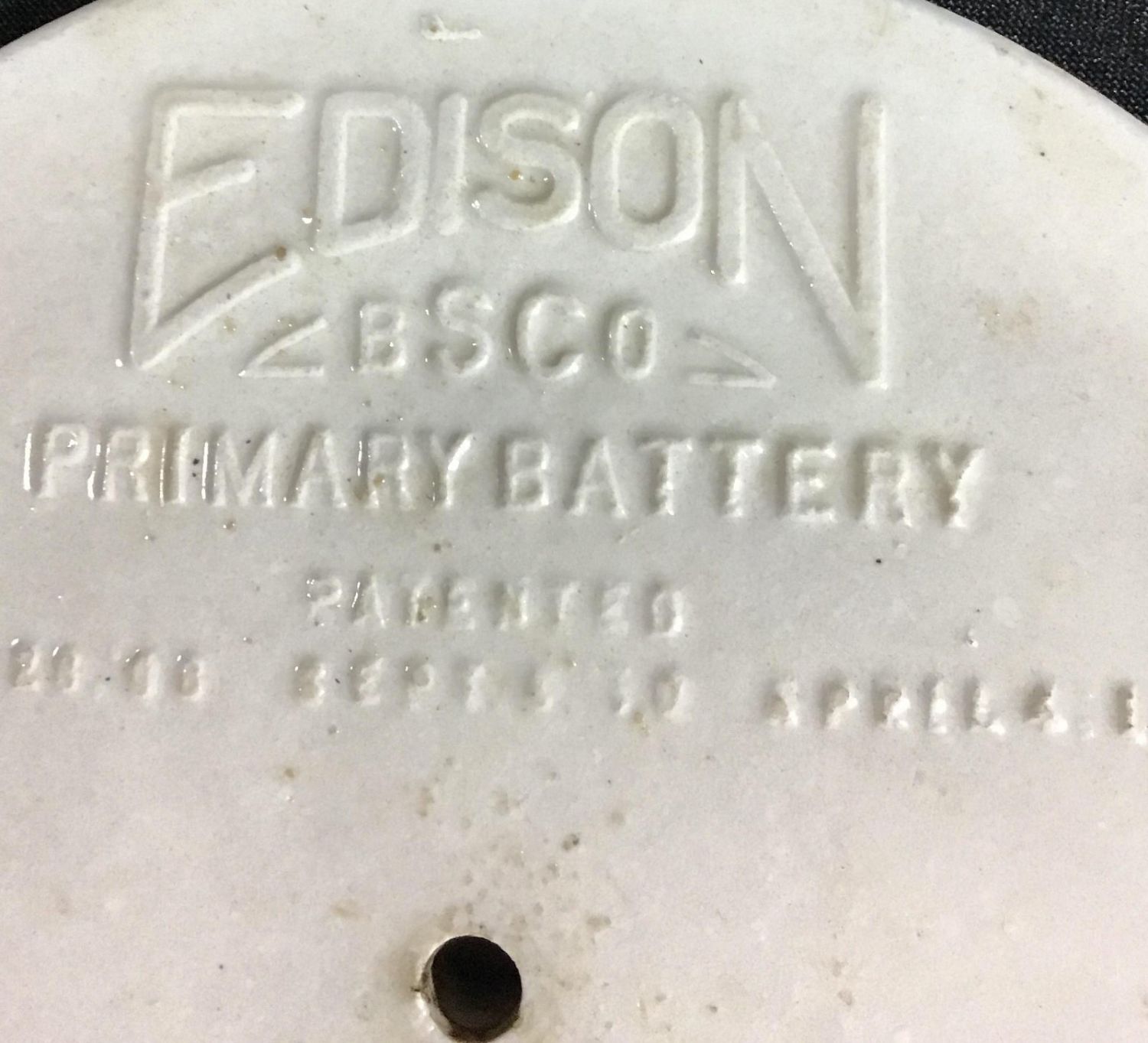 Lot 50 - Edison Porcelain primary battery cap Measures 7 inches | The ...
