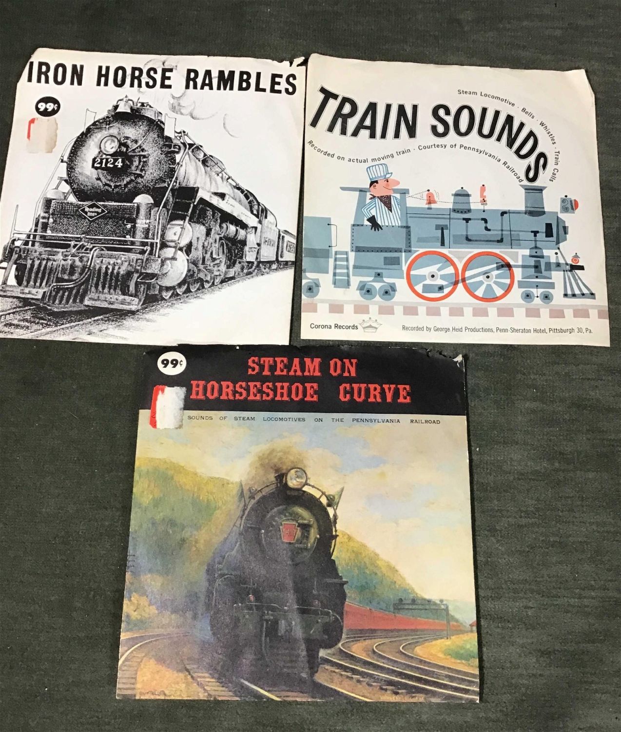 Lot 80 - Collectible 45 Records Train Sounds . | The Lodge Auction House
