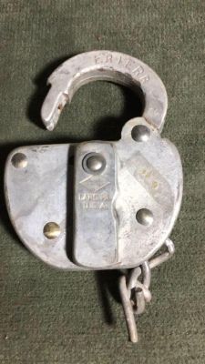 Lot 159 - Vintage Erie Railroad Padlock . | The Lodge Auction House
