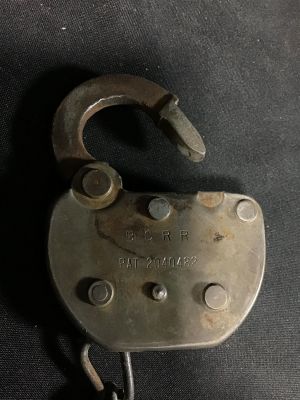 Lot 49 - Vintage B C R R Padlock . | The Lodge Auction House