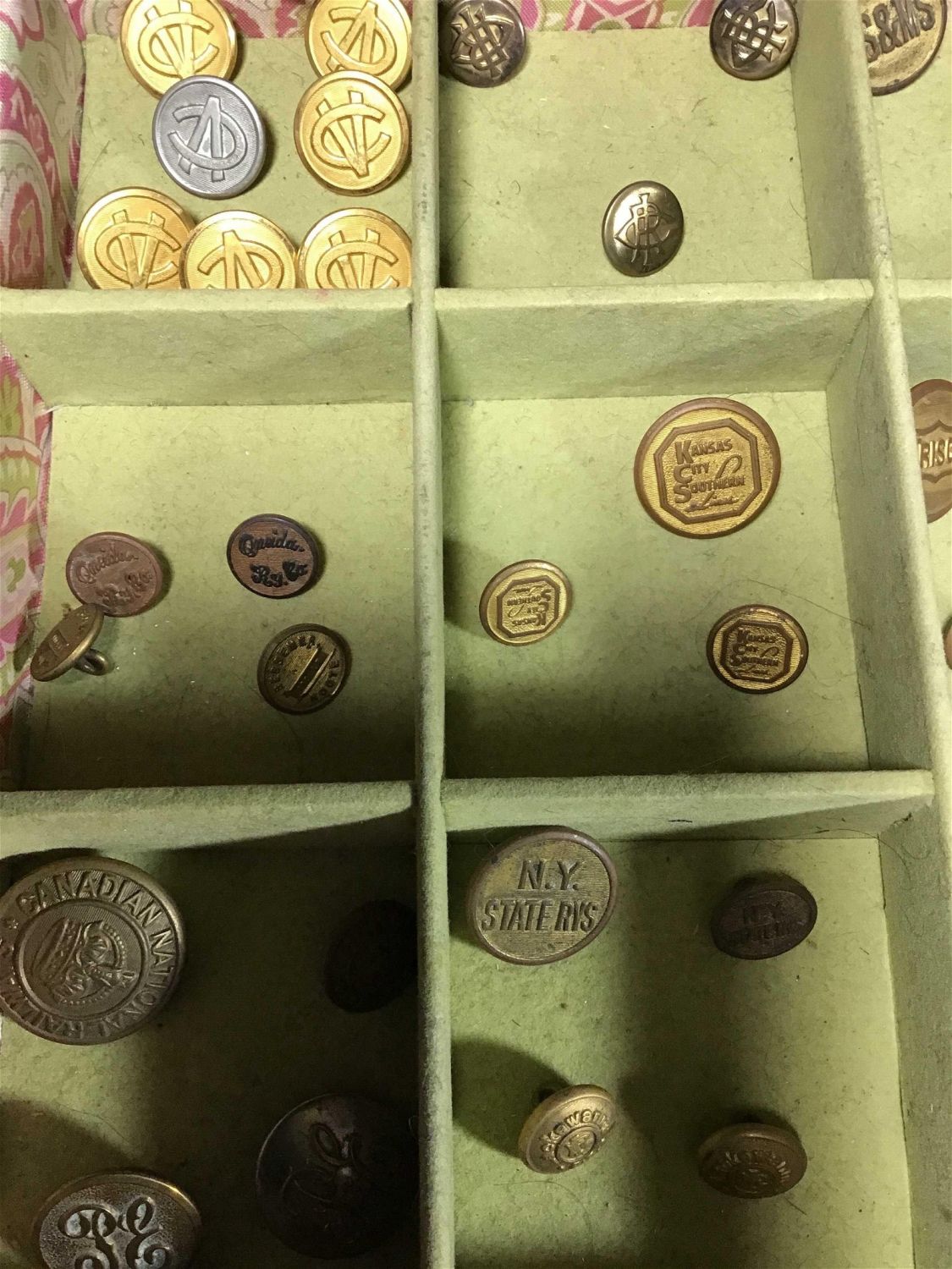 Lot 60 - Railroad Button Collection . | The Lodge Auction House