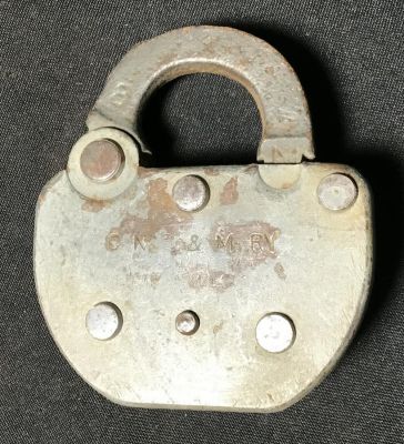 Lot 251 - C N S & M RY Padlock . | The Lodge Auction House