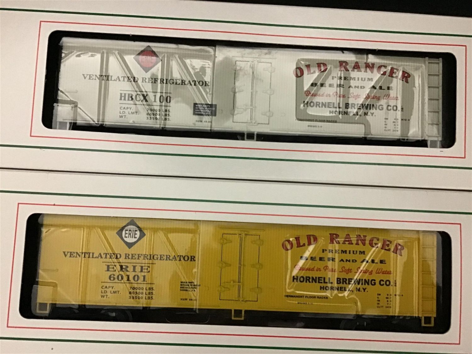 Lot 23 - Crown Model Decorators O Scale Erie Railroad Old Ranger Beer ...