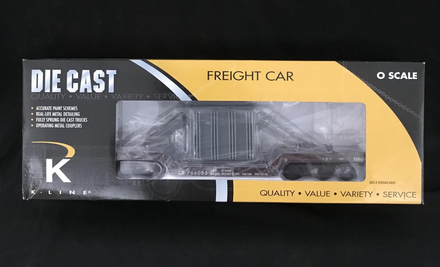 Lot 100 - K-Line O Scale Diecast Freight Car K-692-1411 Conrail ...