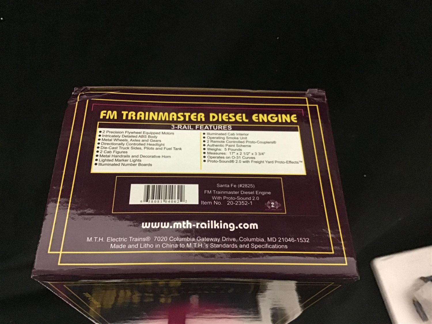 Lot 254 – MTH Electric Trains FM Trainmaster Diesel Engine Santa Fe ...