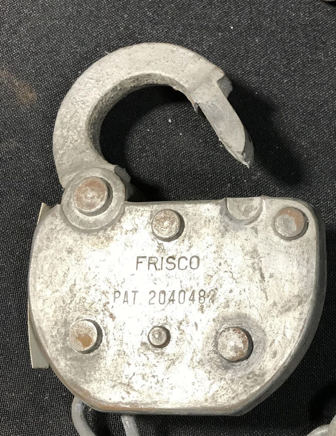 Lot 57 - Frisco Railroad Padlock . | The Lodge Auction House
