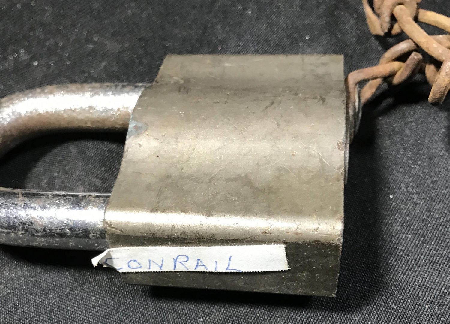 Lot 79 - Conrail Labeled Railroad Padlock . | The Lodge Auction House