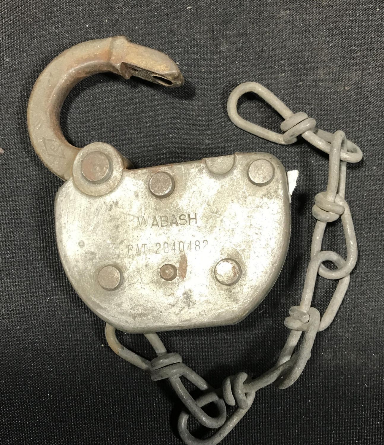 Lot 106 - Wabash Railroad Padlock . | The Lodge Auction House