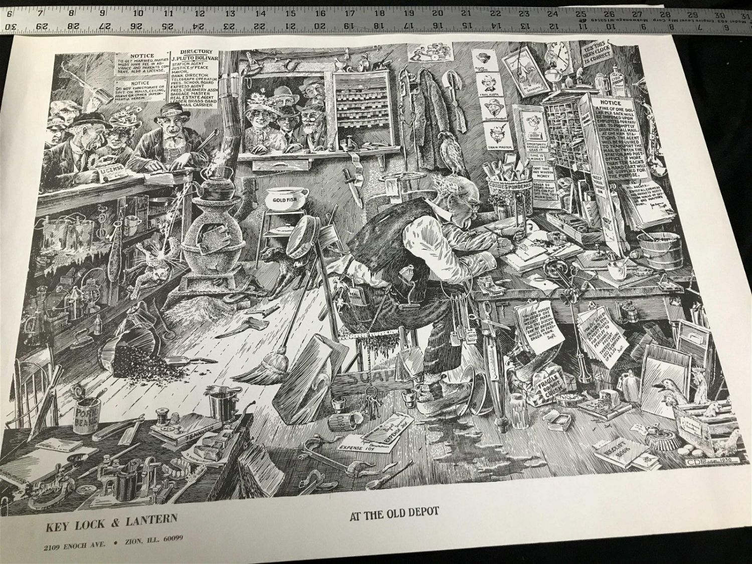 Lot 142 - Signed Poster Key Lock & Lantern Measures 22x17 inches | The ...