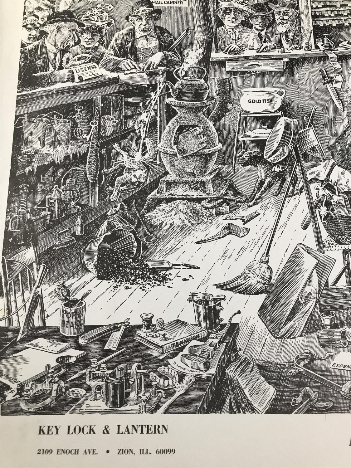 Lot 142 - Signed Poster Key Lock & Lantern Measures 22x17 inches | The ...