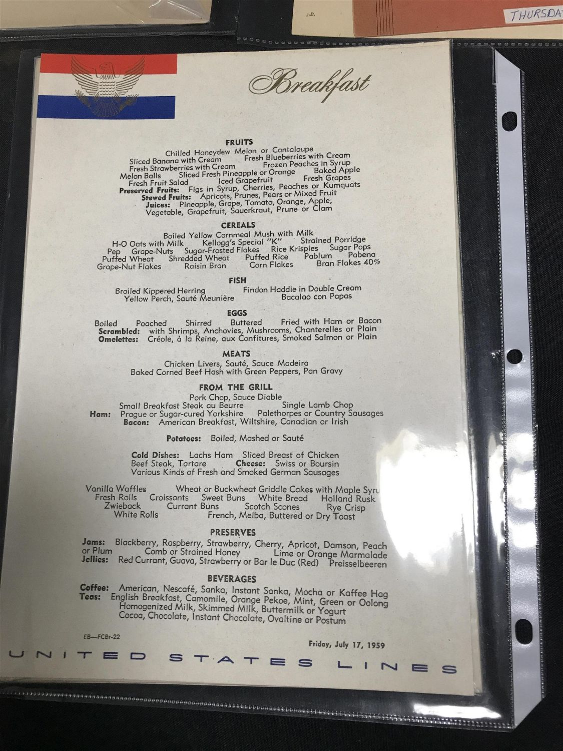 Lot 300 - Ephemera Menus (5) . | The Lodge Auction House