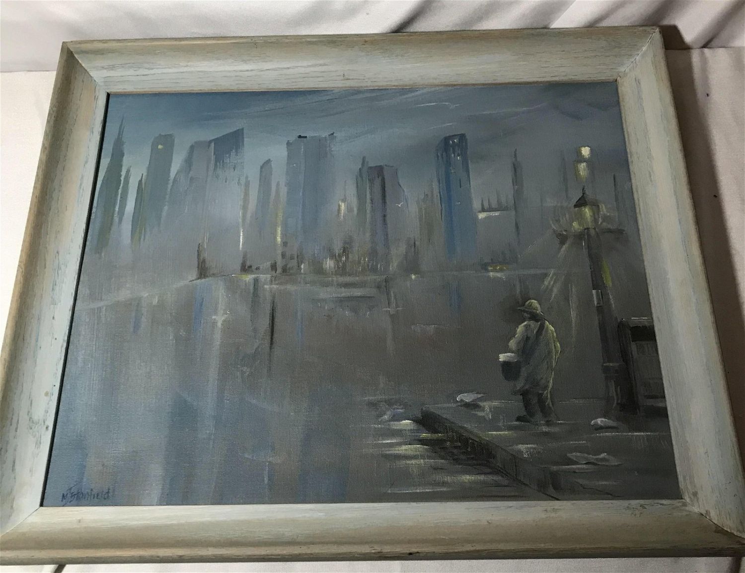 Lot 74 - Scenic Oil on Board by M. J. Stanfield Titled City | The Lodge ...