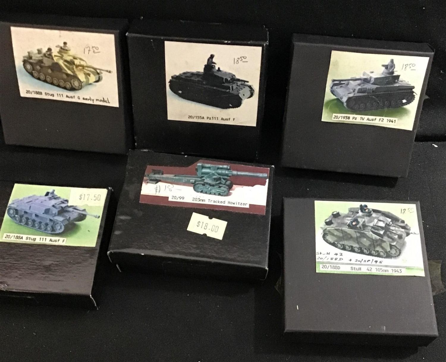 Lot 70 - Five Miniature Tank Kits, & 1 Howitzer Kit | The Lodge Auction ...