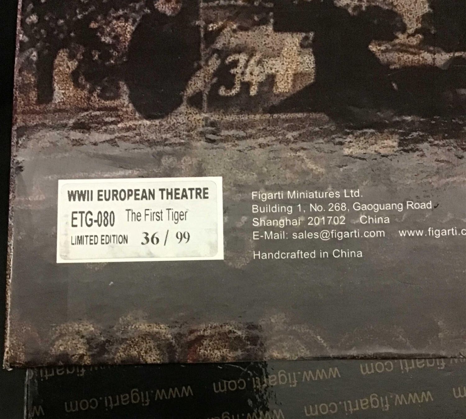 Lot 257 - Figarti Miniatures WW2 German ETG-080 Tiger | The Lodge ...
