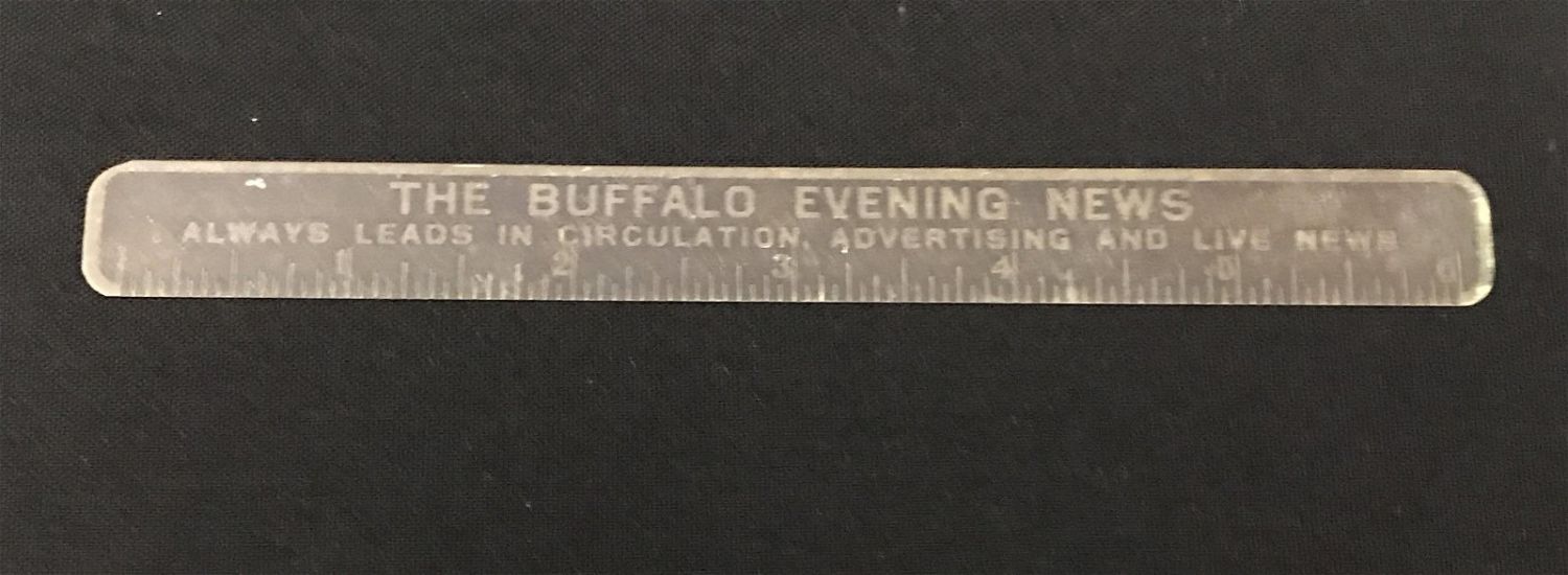 Lot 235 - Vintage Ruler: The Buffalo Evening News Advertisement | The ...